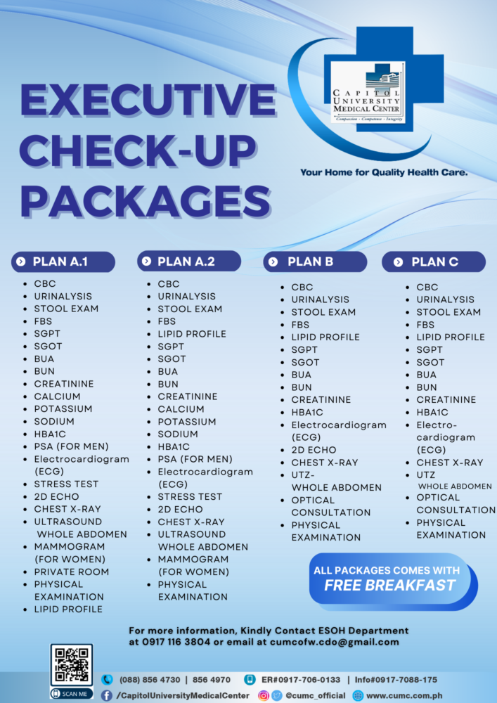 Executive Check-Up Packages - CUMC