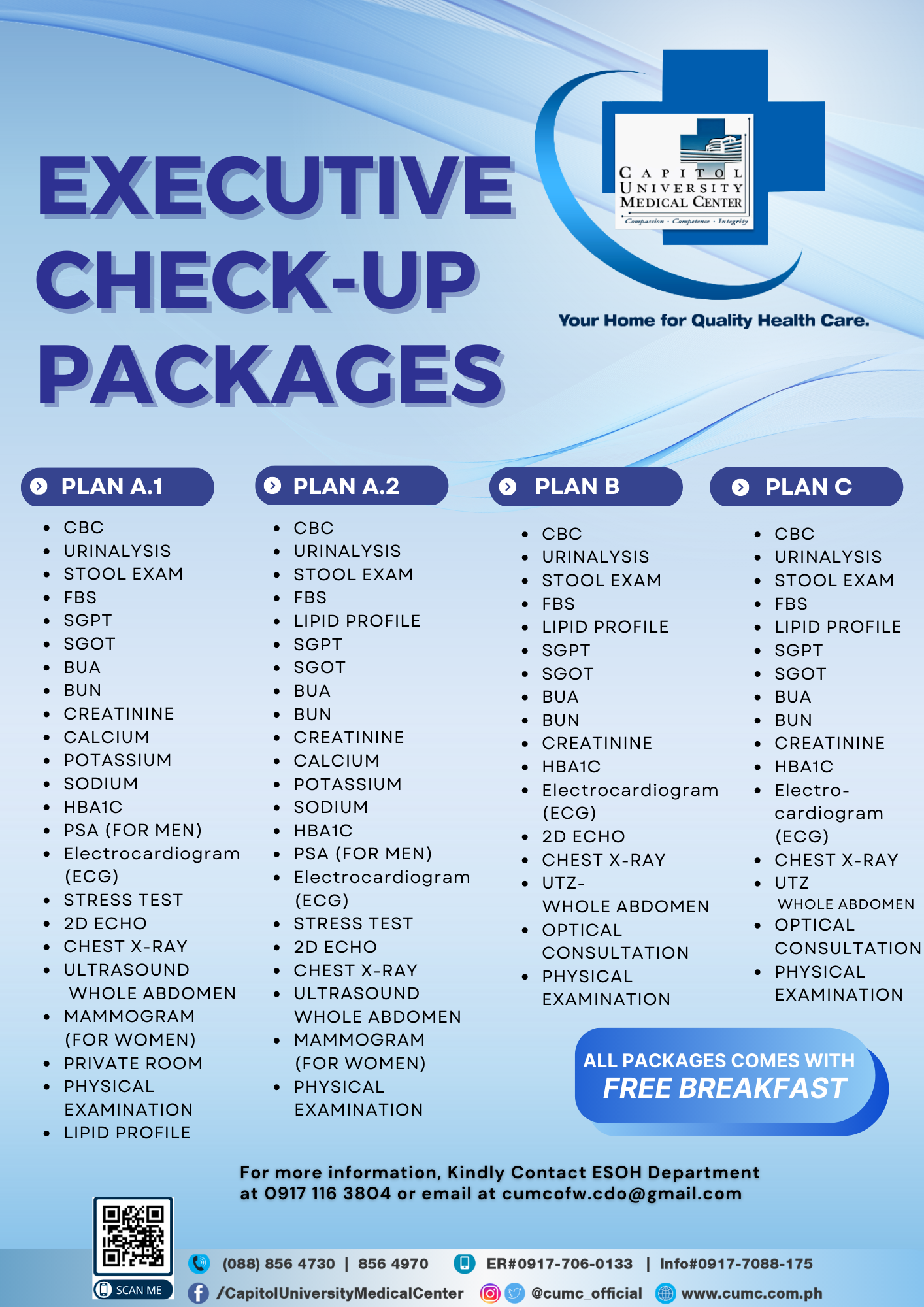Executive Check-Up Packages - CUMC