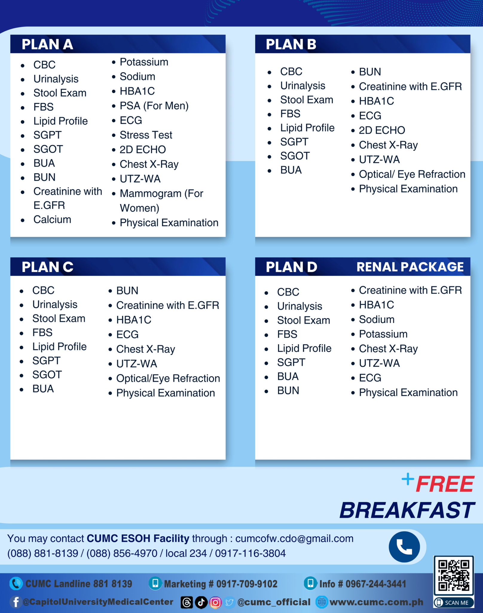 Executive Check-Up Packages - CUMC