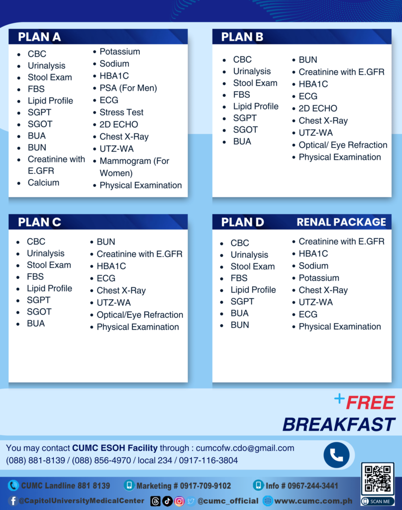Executive Check-Up Packages - CUMC