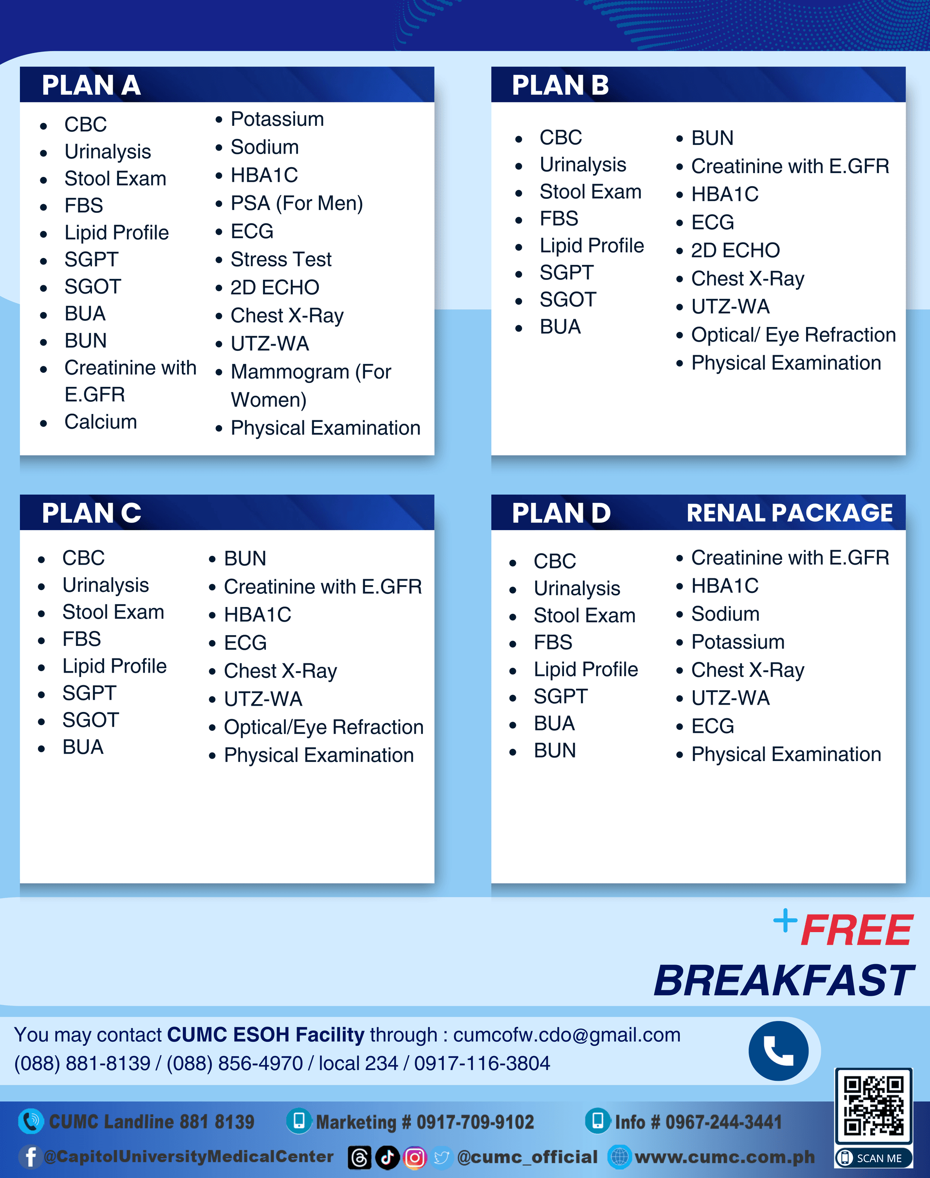 Executive Check-Up Packages - CUMC