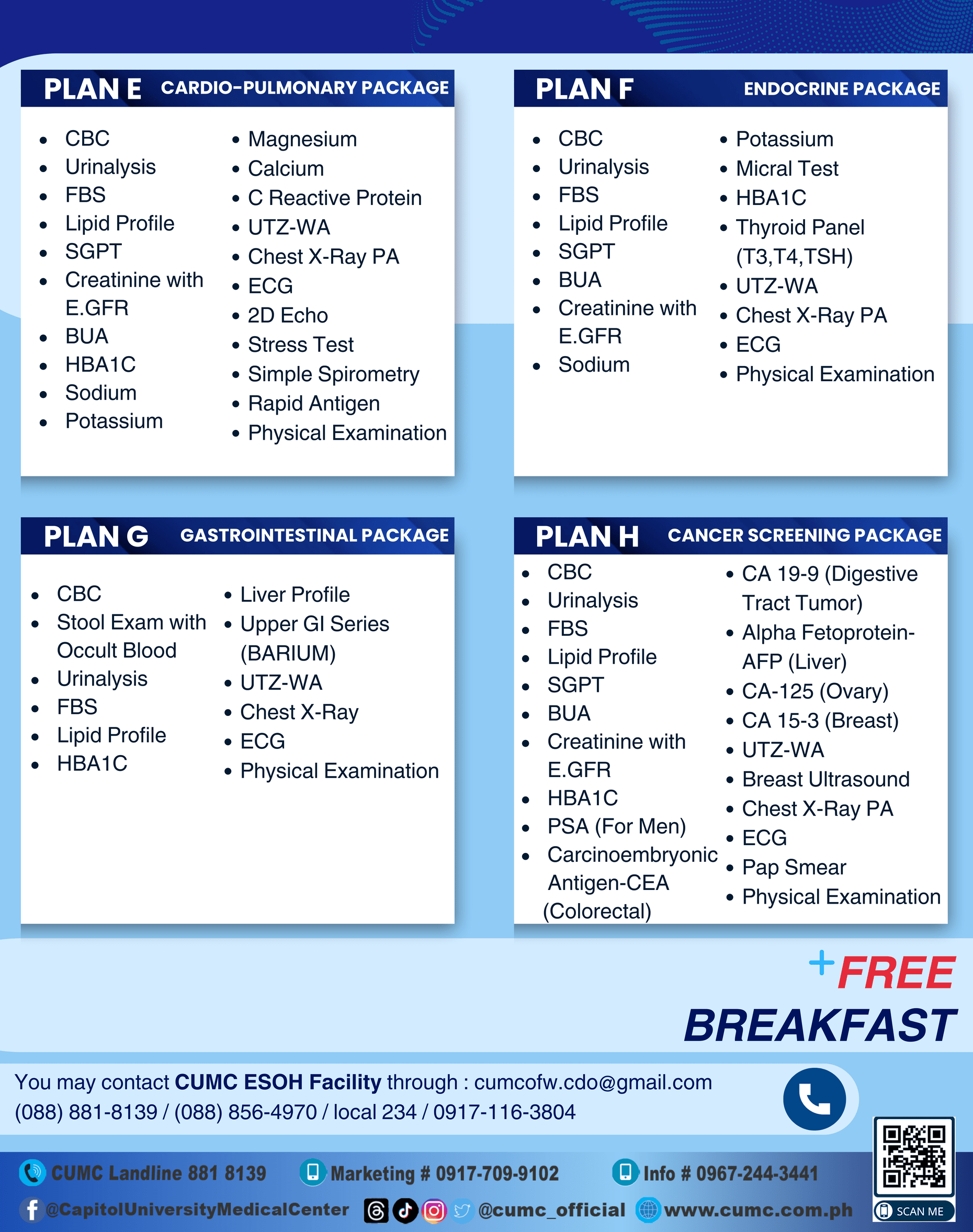 Executive Check-Up Packages - CUMC