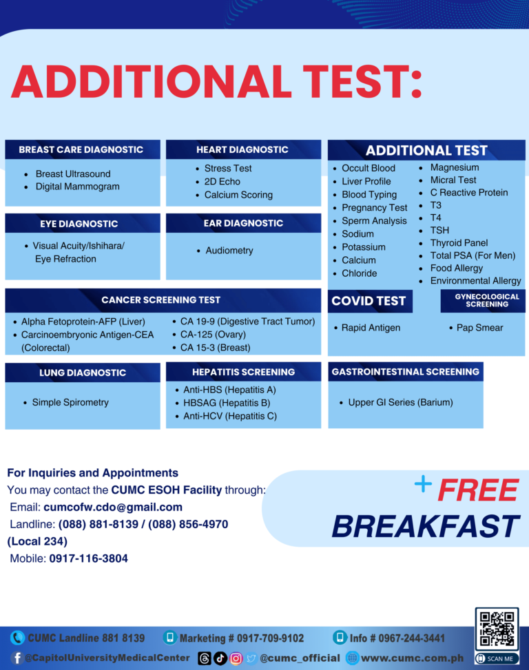 Executive Check-Up Packages - CUMC