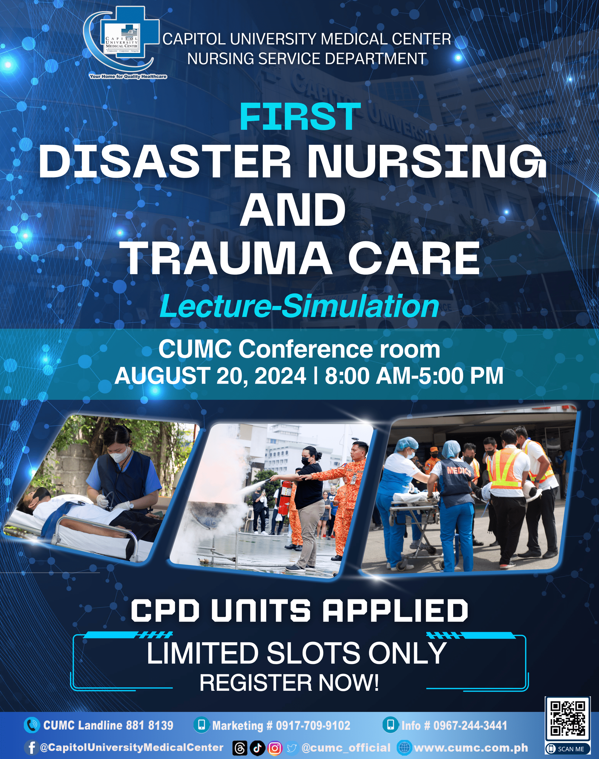 FIRST DISASTER NURSING AND TRAUMA CARE lecture-simulation - CUMC