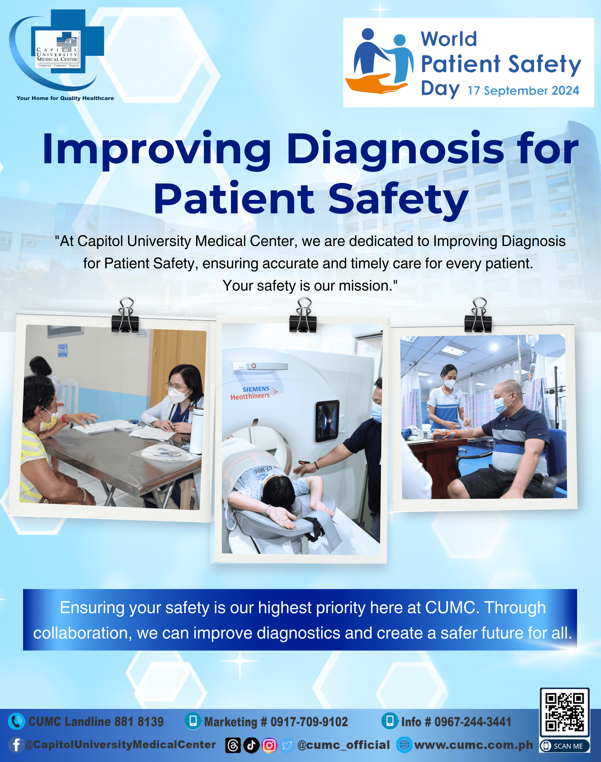 World Patient Safety Day 17th September 2024 Cumc