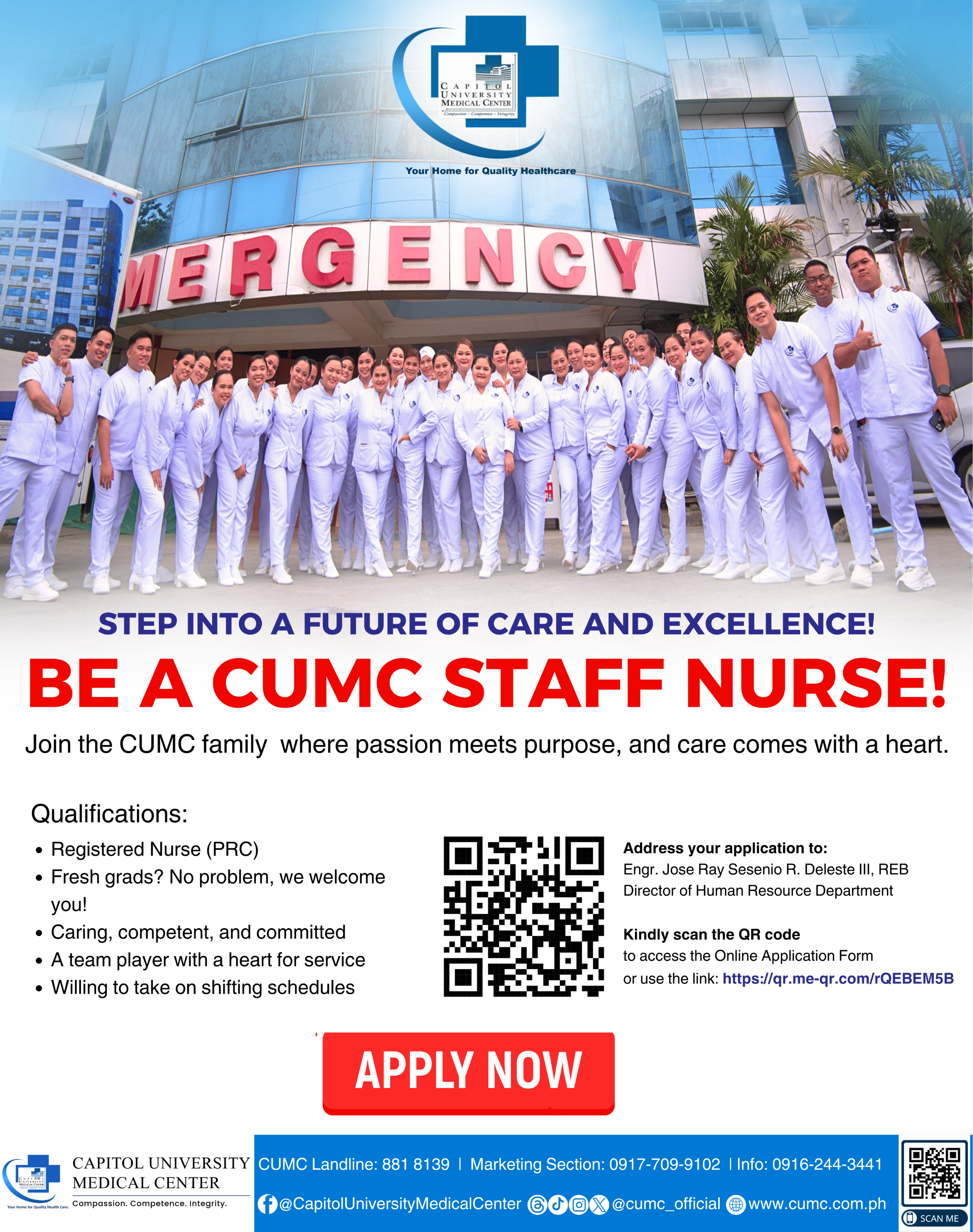 BE A CUMC STAFF NURSE - CUMC