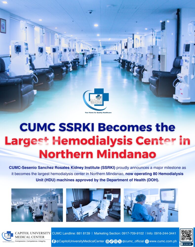 BIGGEST HEMODIALYSIS CENTER IN NORTHERN MINDANAO - CUMC
